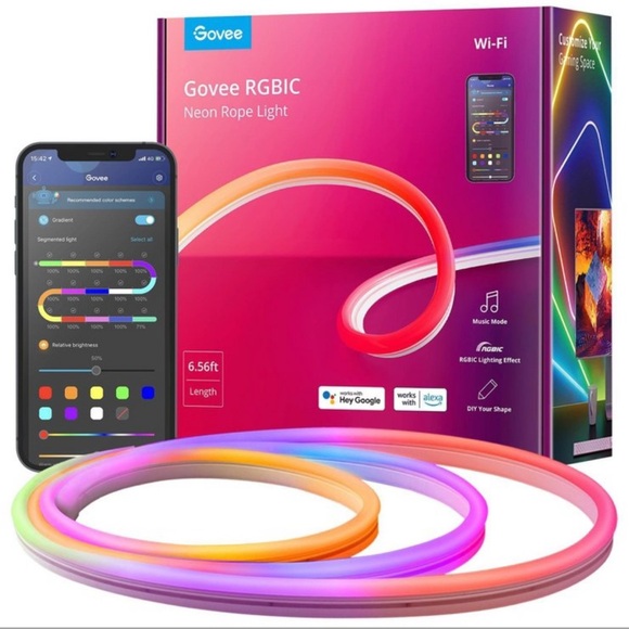 Govee | Other | Govee Rgbic Smart Led Neon Color Rope Light 65 Ft New ...